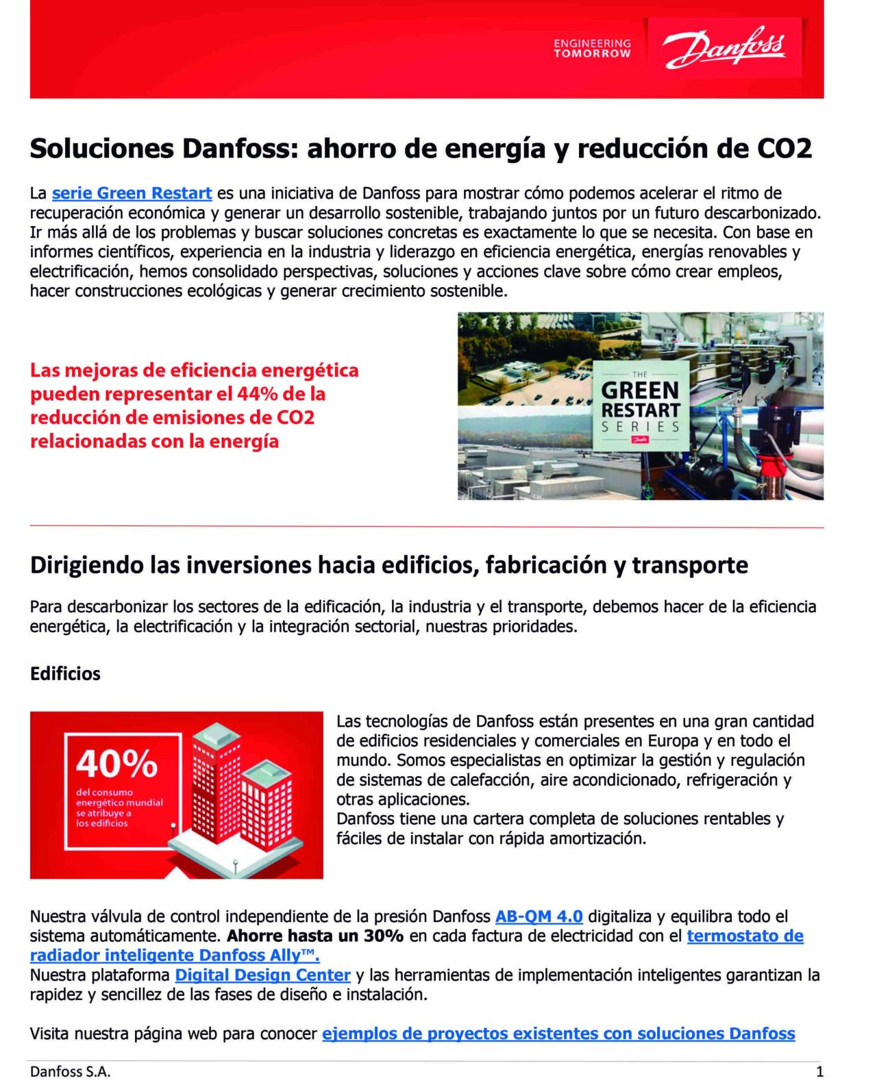 Soluciones y aplicaciones para la transición energética. Propuesta de ...
